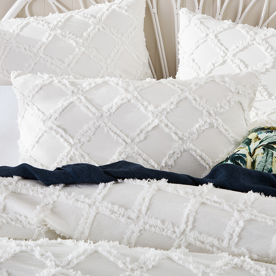 Flynn Off White Quilt Cover Separates | Adairs