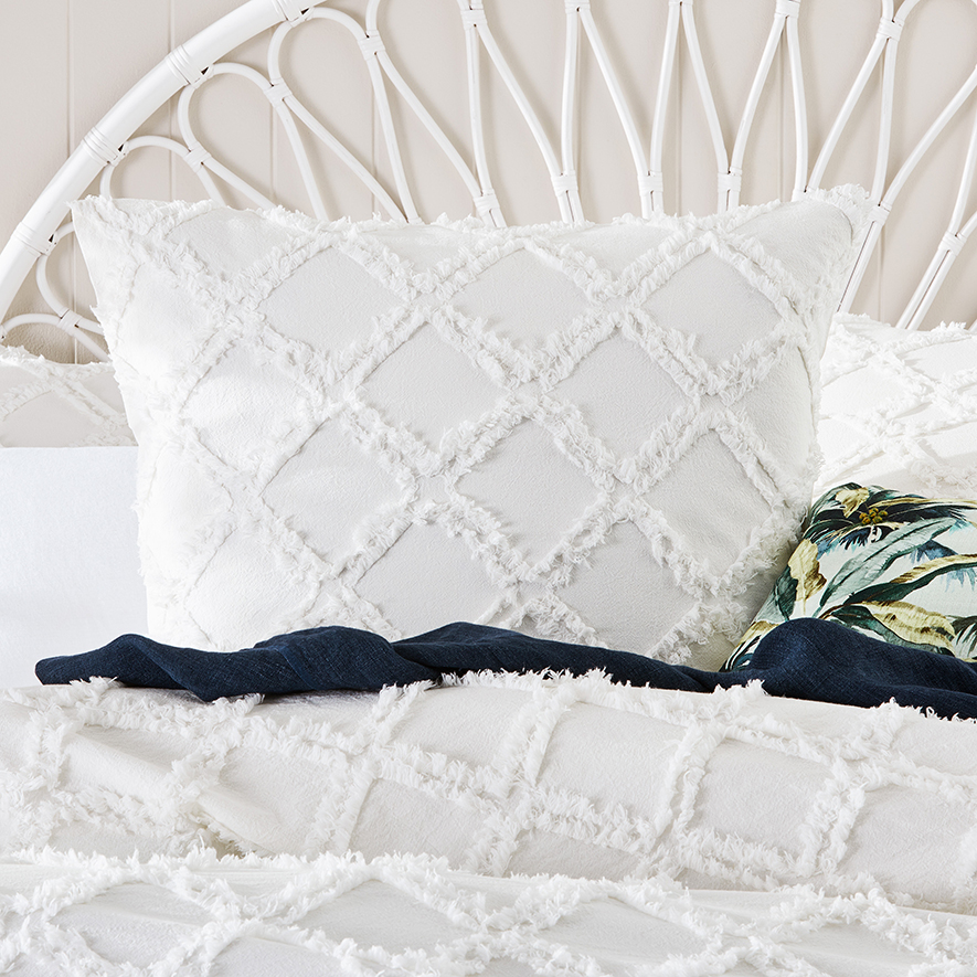 Flynn Off White Quilt Cover Separates | Adairs