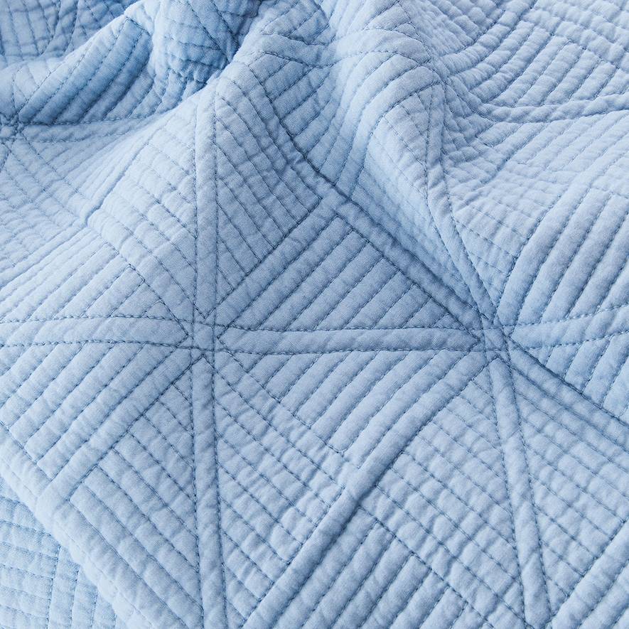 Prism Sky Blue Quilted Coverlet Separates | Adairs
