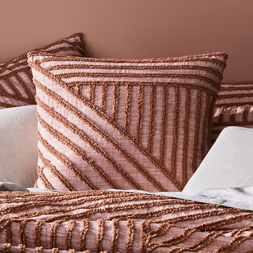 Kian Chenille Clay Quilt Cover Separates | Adairs