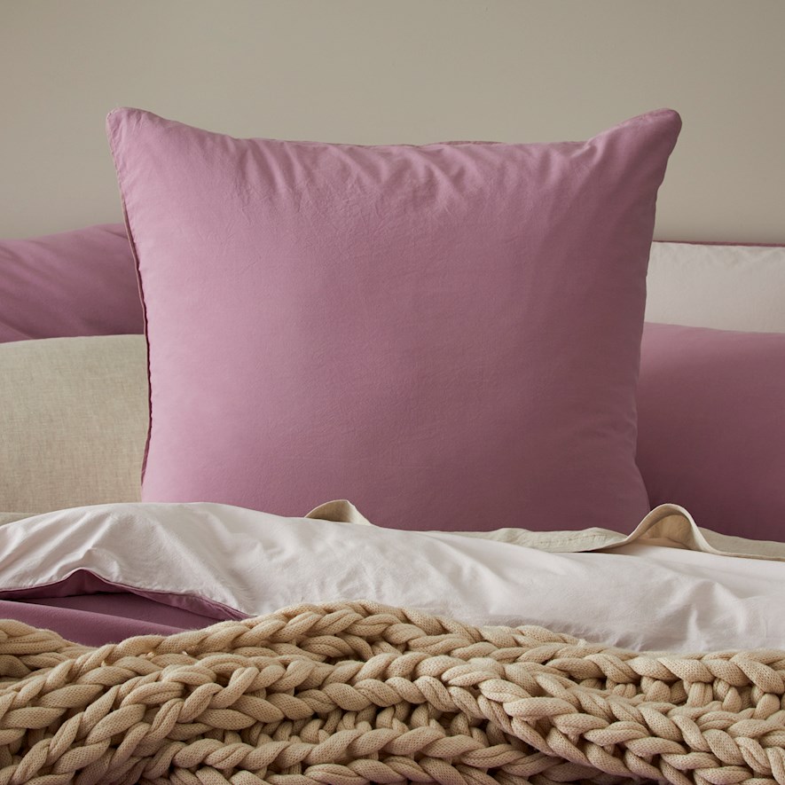 Two Toned Stonewashed Amethyst Quilt Cover Set + Separates | Adairs