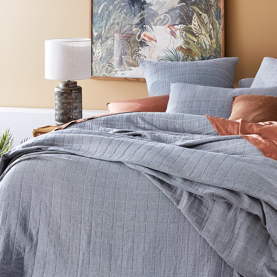 Home Republic - Parker Chambray Coverlet Separates | Adairs