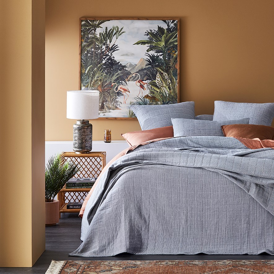 Home Republic - Parker Chambray Coverlet Separates | Adairs