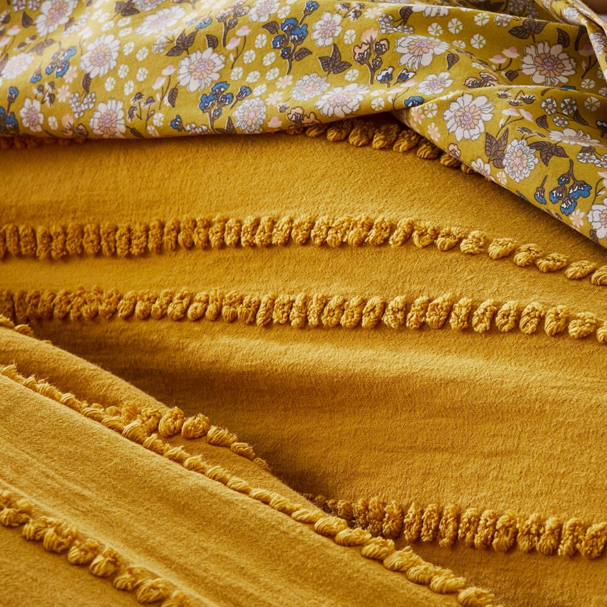 Home Republic - Millie Mustard Quilt Cover Separates | Adairs