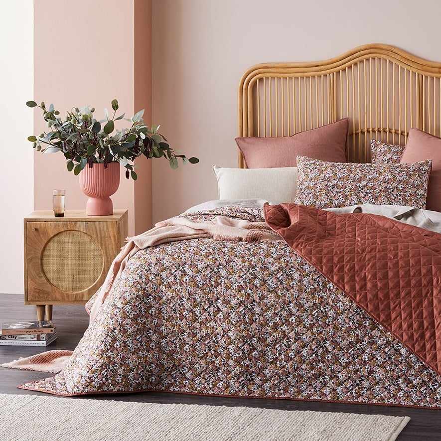 Home Republic - Retro Floral Coverlet Separates | Adairs