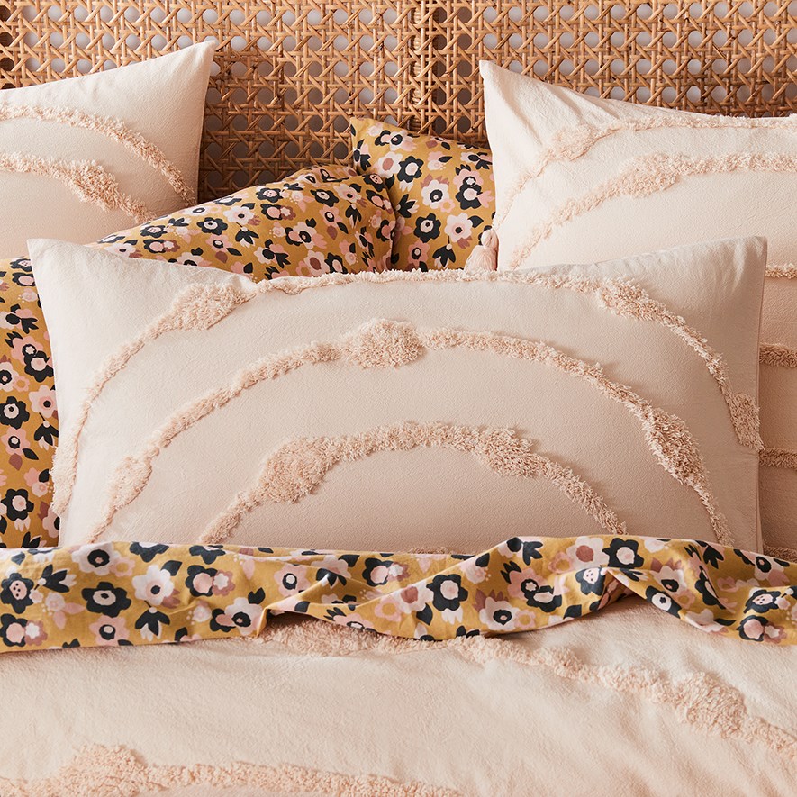 Home Republic - Sunrise Tufted Apricot Quilt Cover Separates | Adairs