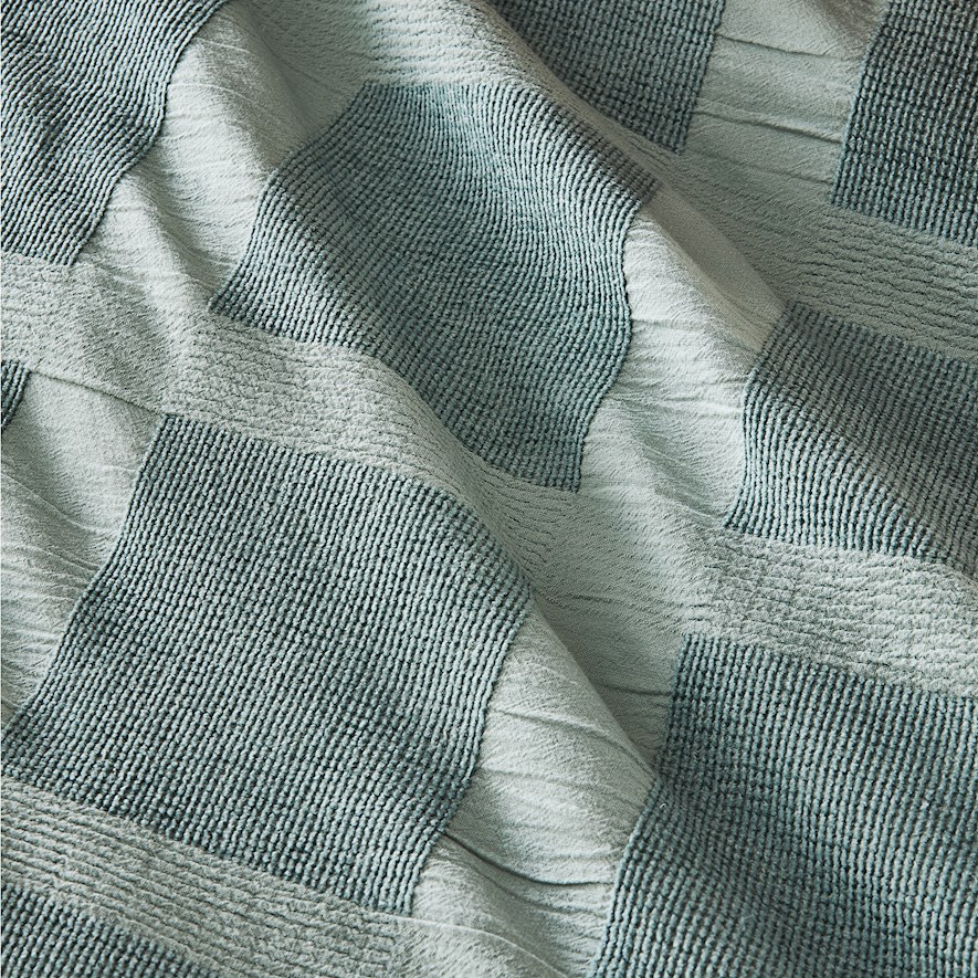 Chenille Check Cypress Quilt Cover + Pillowcases | Adairs