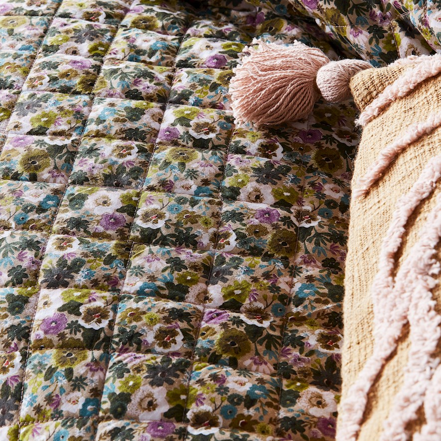 Home Republic - Viola Quilted Coverlet + Pillowcases | Adairs