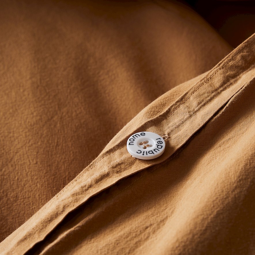 Stonewashed Cotton Brown Sugar Quilt Cover Separates | Adairs