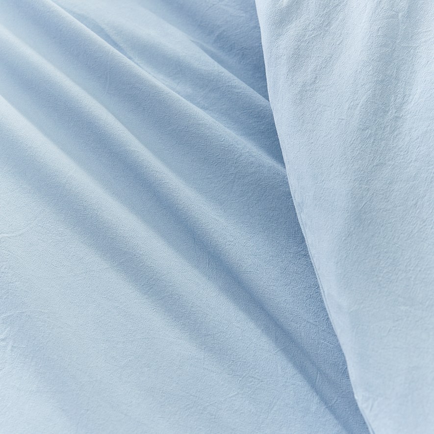 Stonewashed Cotton Sea Blue Quilt Cover Separates | Adairs