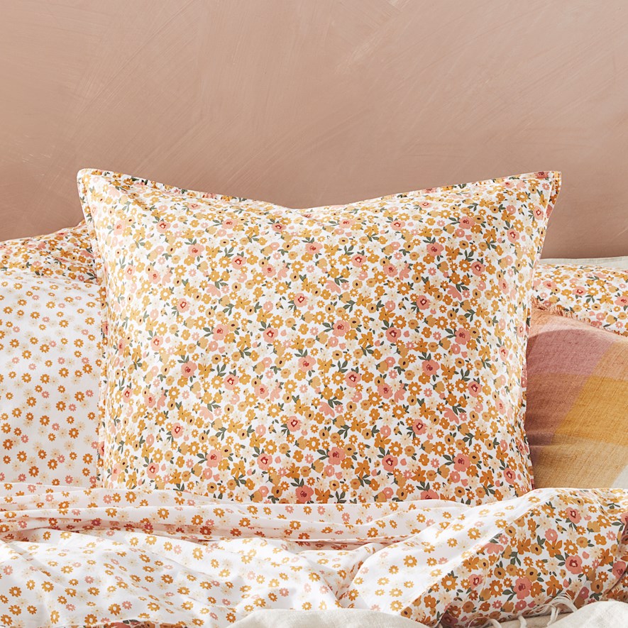 Home Republic - Stonewashed Cotton Printed Bedlinen Golden Daisy Single ...