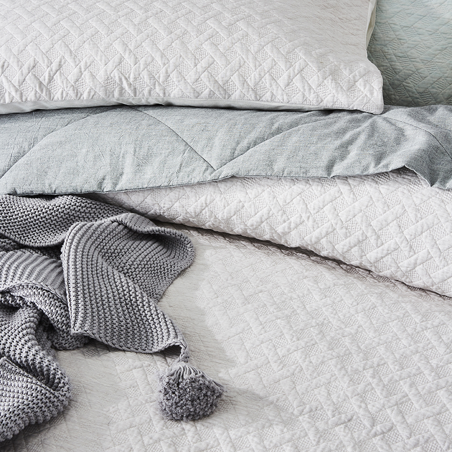 Mercer + Reid - Thompson Oatmeal Quilted Quilt Cover Separates | Adairs