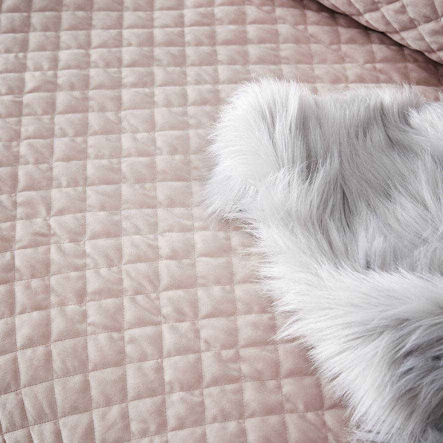 Mercer + Reid - Blake Velvet Pink Quilted Quilt Cover Separates | Adairs