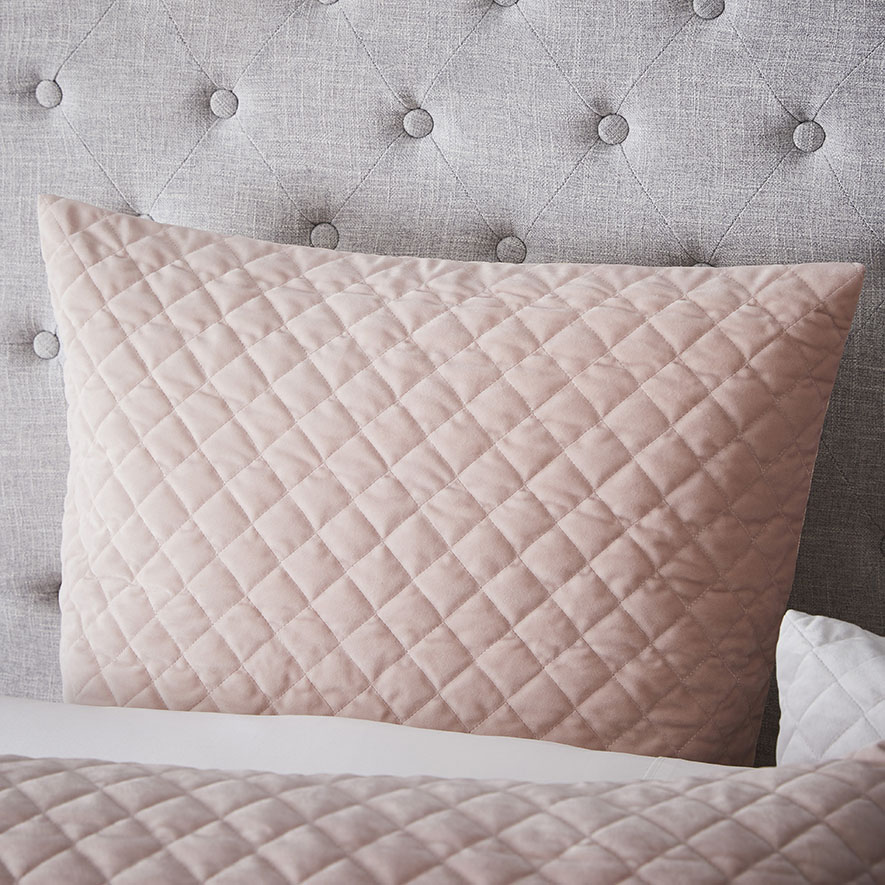 Mercer + Reid - Blake Velvet Pink Quilted Quilt Cover Separates | Adairs