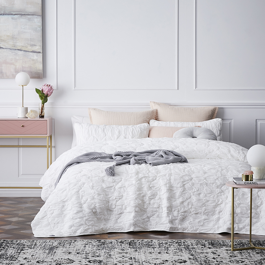 Mercer + Reid - Cassie White Coverlet Separates | Adairs