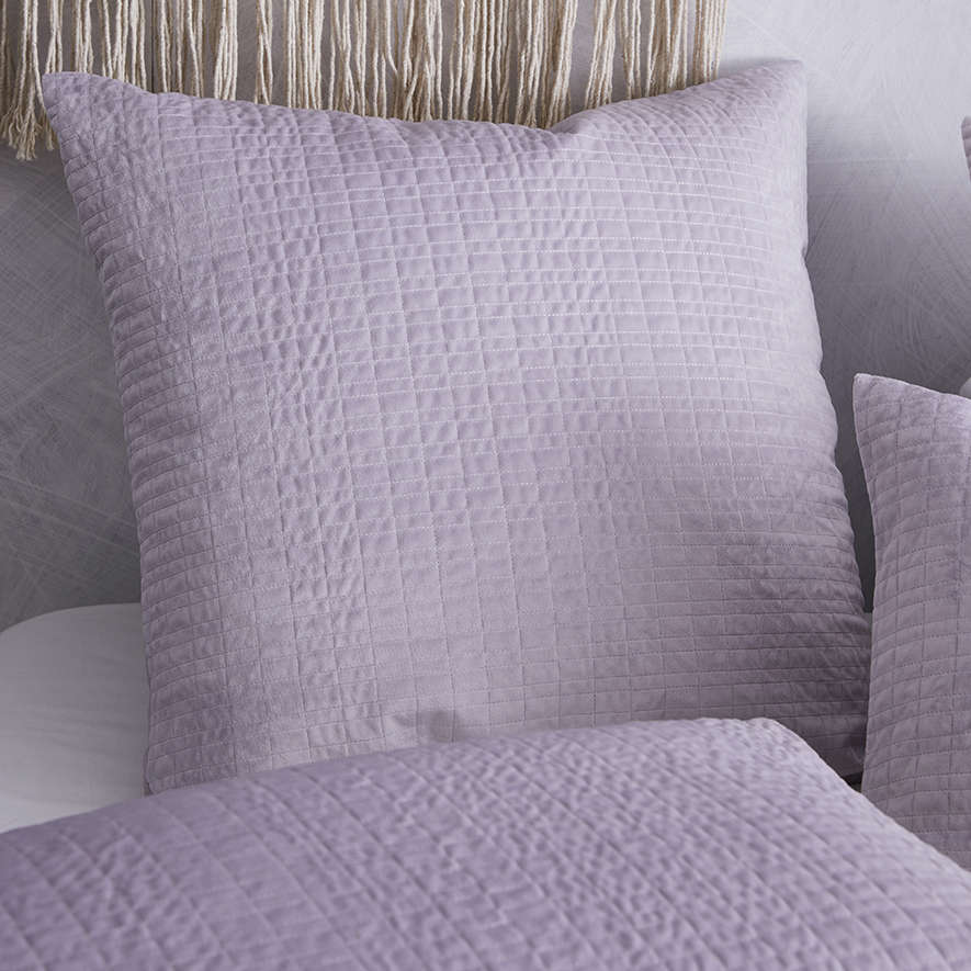 Home Republic - Luna Velvet Lilac Quilted Quilt Cover Separates | Adairs