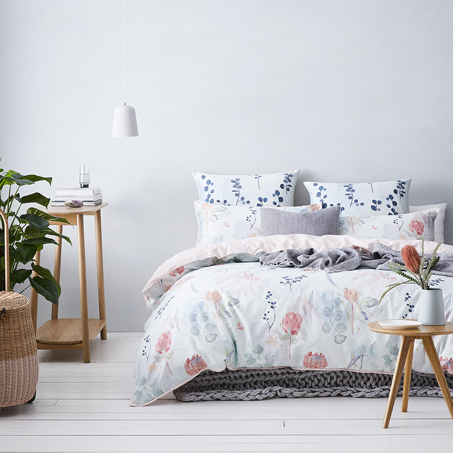 Mercer + Reid - Watercolour Native Multi Quilt Cover Set + Separates ...