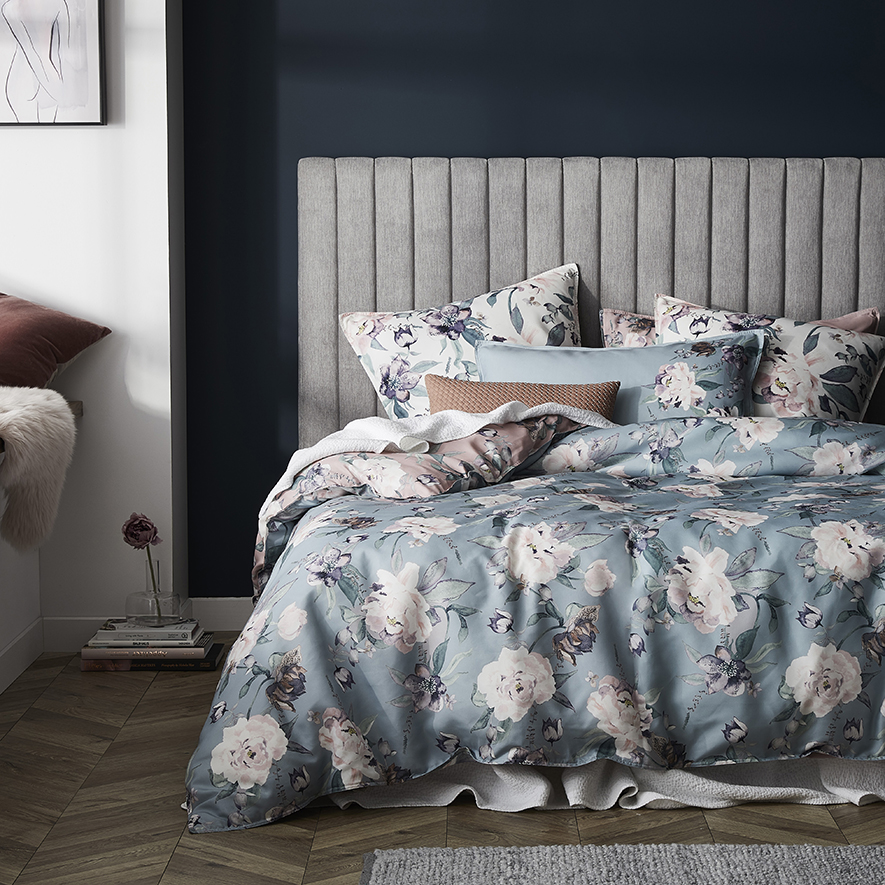 Mercer + Reid - Winter Romance Fog Quilt Cover Set + Separates | Adairs