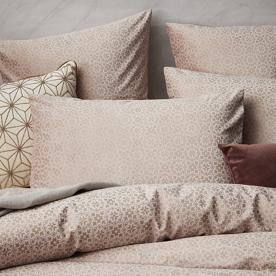 Mercer + Reid - Gatsby Velvet Dusty Pink Quilt Cover Set + Separates ...