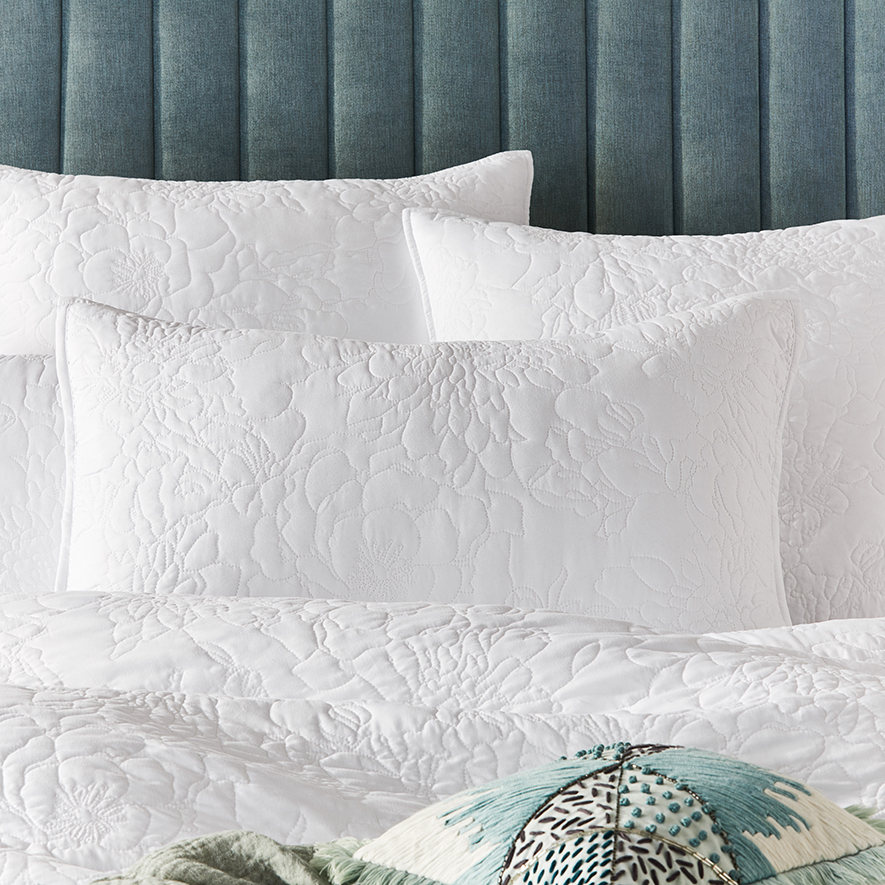 Mercer + Reid - Selma White Quilted Quilt Cover Separates | Adairs