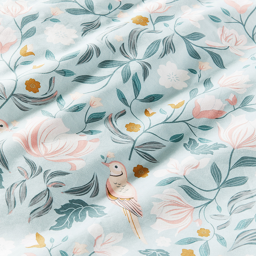 Mercer + Reid - Magnolia Garden Blue Mist Quilt Cover Set + Separates ...