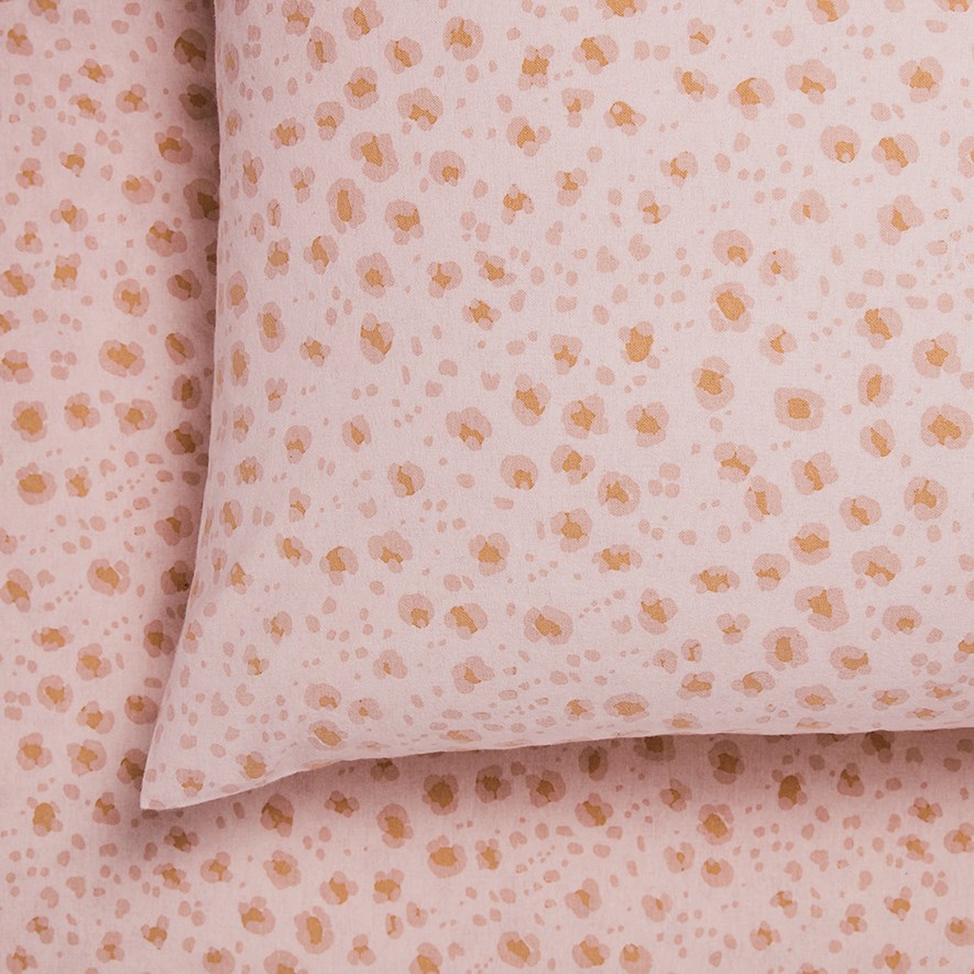 Printed Pink Leopard Flannelette Sheet Set | Adairs