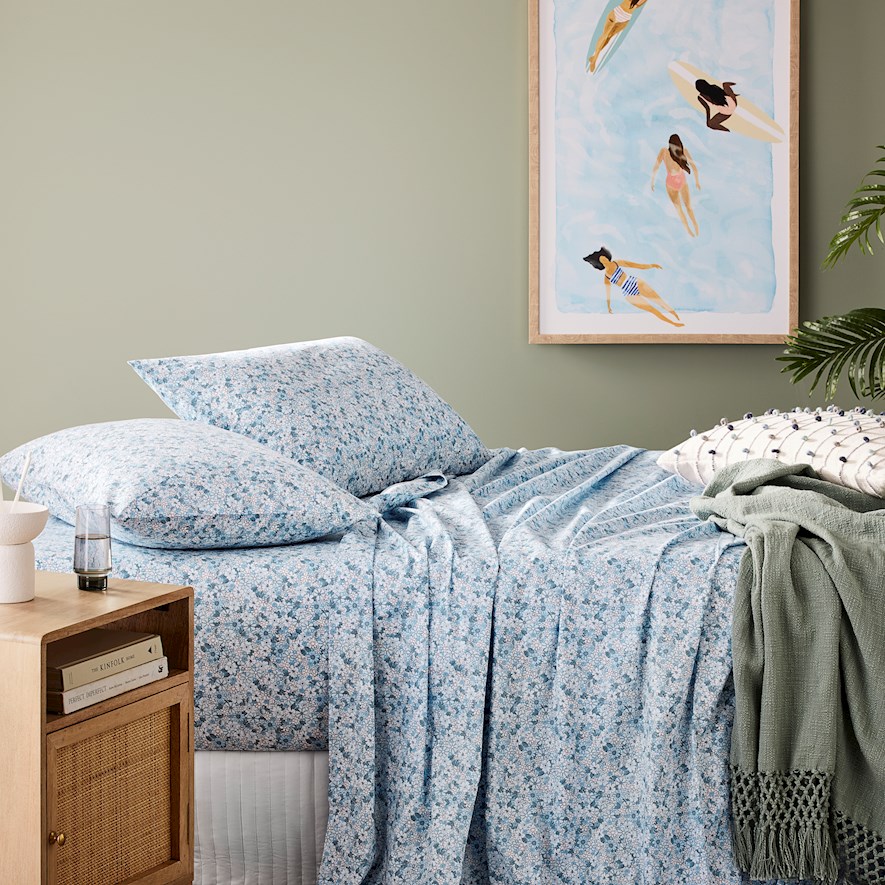 Printed Bluebell Sheet Separates Adairs