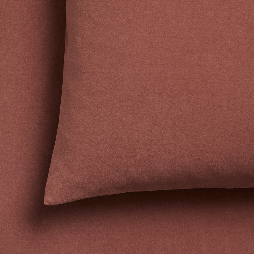 Stonewashed Cotton Mahogany Sheet Separates | Adairs
