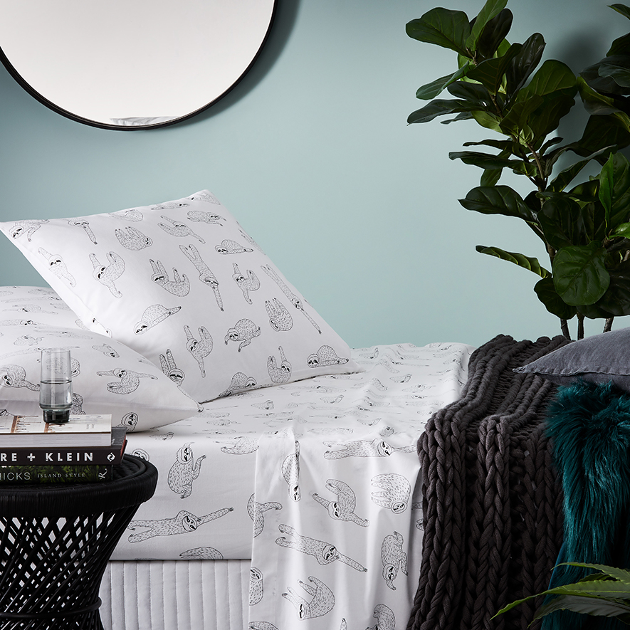 Novelty Sloth Sheet Set | Adairs