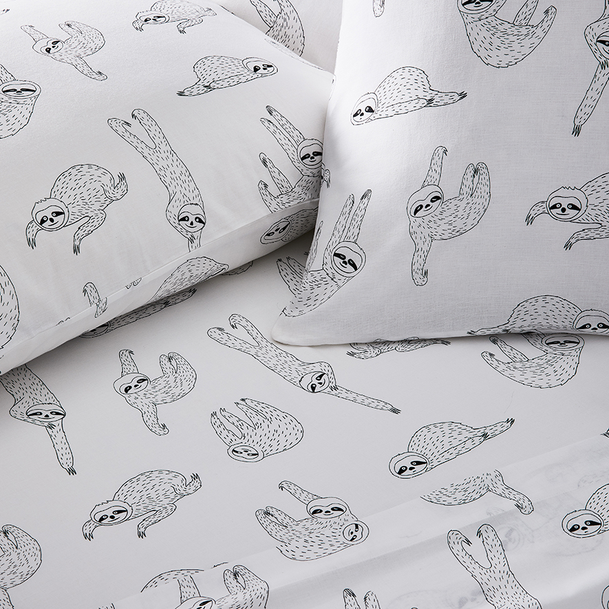 Novelty Sloth Sheet Set | Adairs