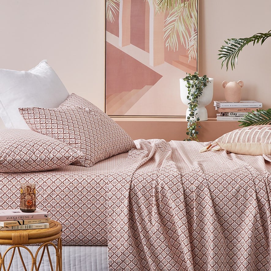 Printed Moroccan Tile Sheet Set | Adairs