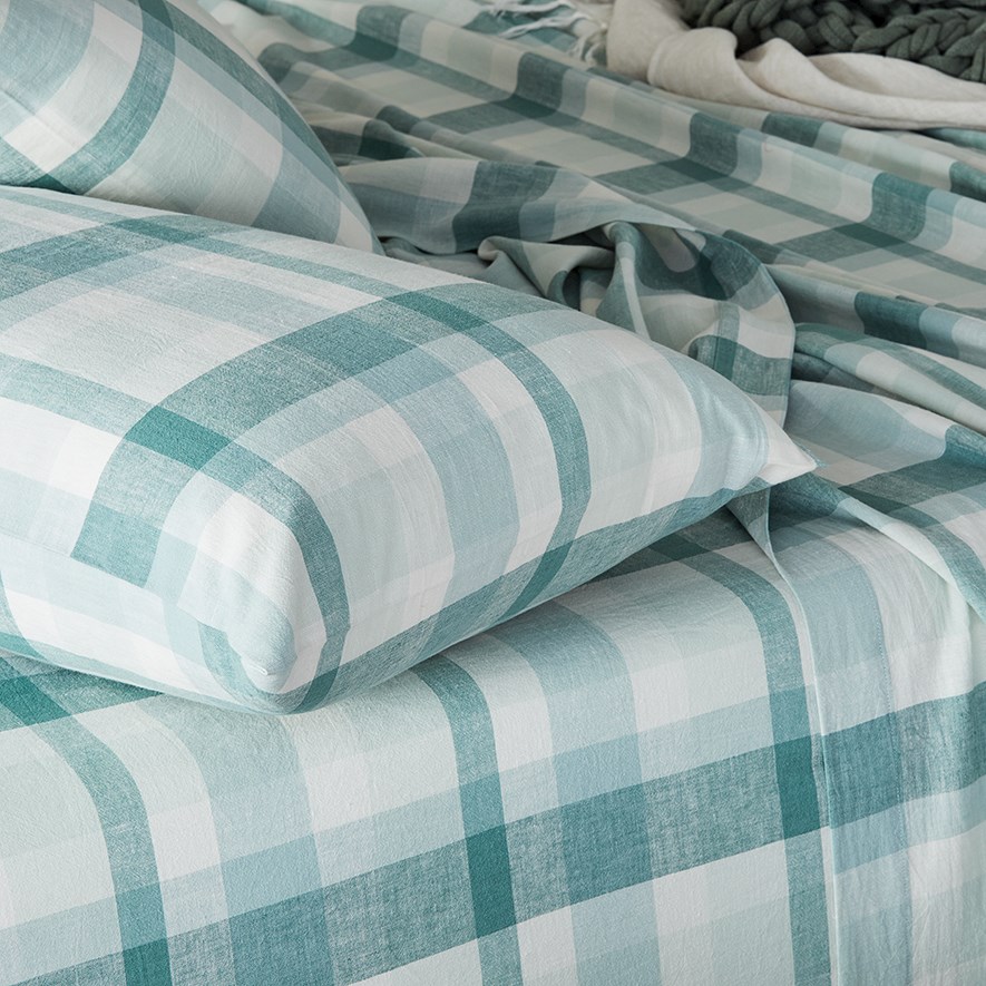 Vintage Washed Linen Soft Sage Sheet Set | Adairs