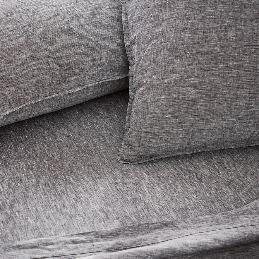 Vintage Washed Linen Indigo Sheet Set | Adairs