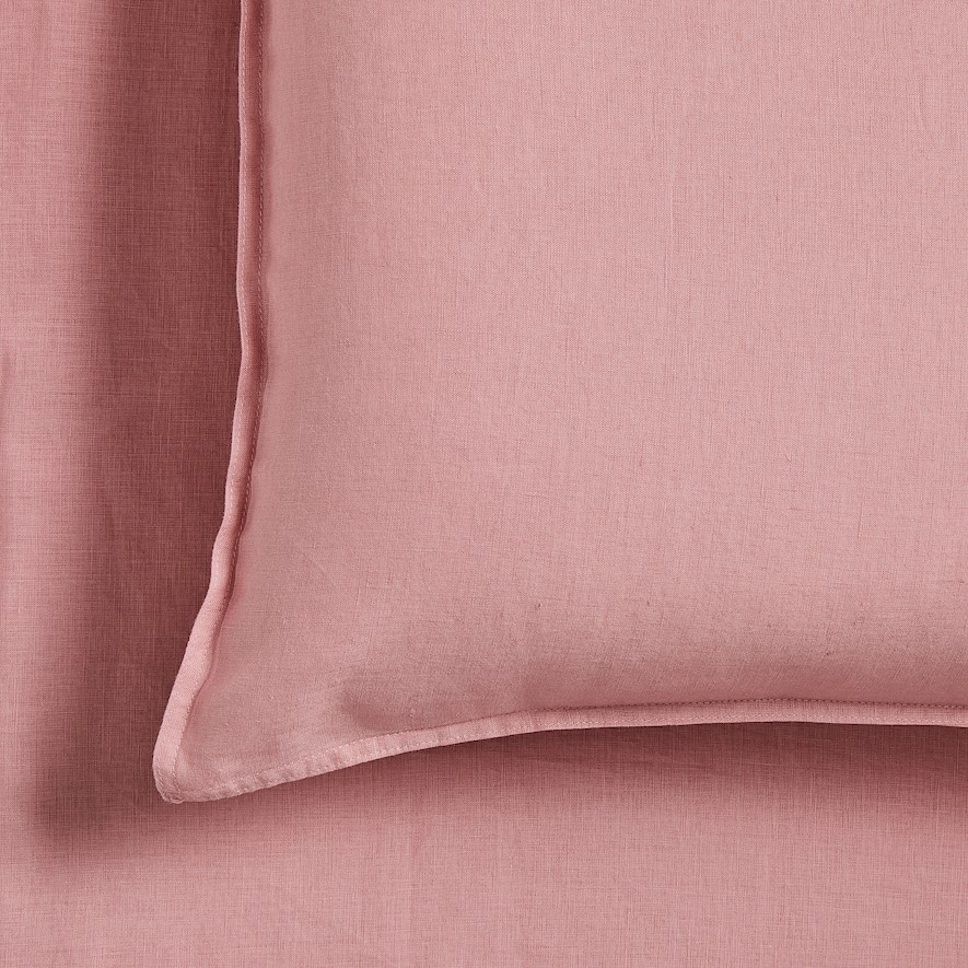 Vintage Washed Linen Rose Quartz Sheet Set | Adairs