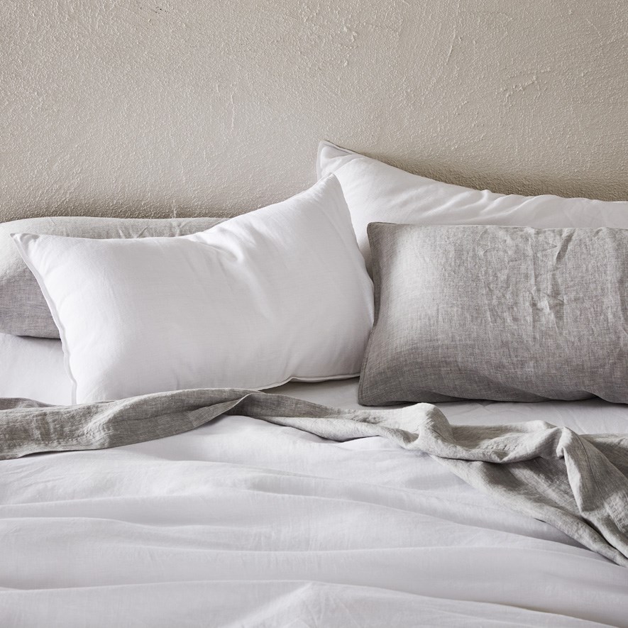 Vintage Washed Linen White Sheet Set | Adairs