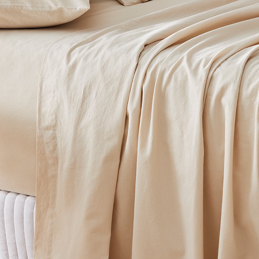 Stonewashed Cotton Sand Sheet Separates | Adairs