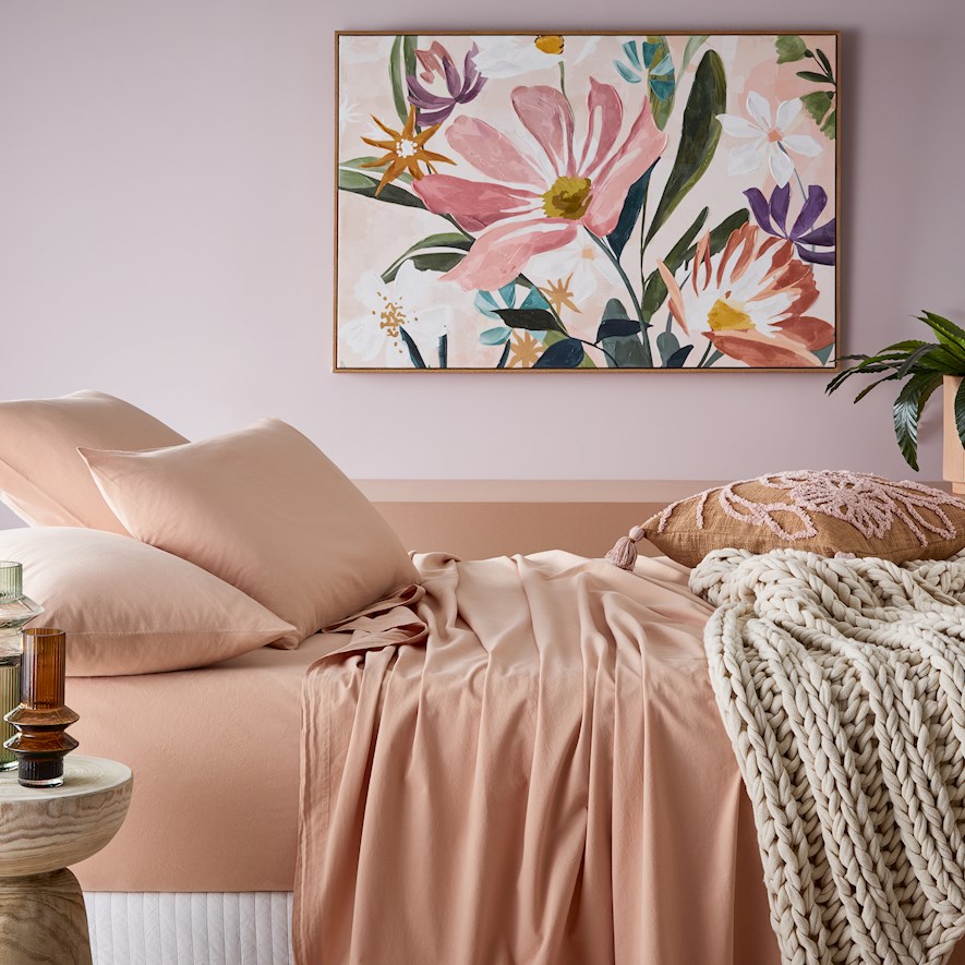 Stonewashed Cotton Sunset Sheet Separates | Adairs