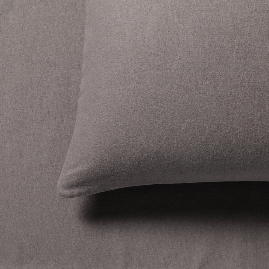 Mercer + Reid - Plain Dye Flannelette Coal Sheet Separates | Adairs