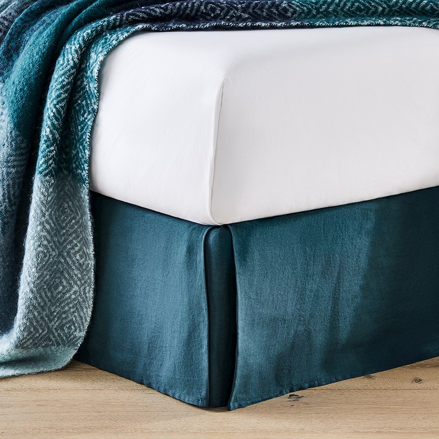 Vintage Washed Deep Teal Valance | Adairs