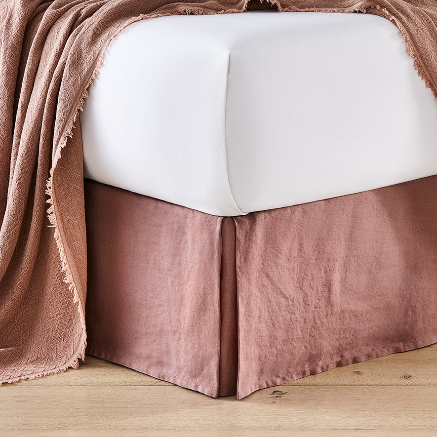 Vintage Washed Linen Rose Valance | Adairs