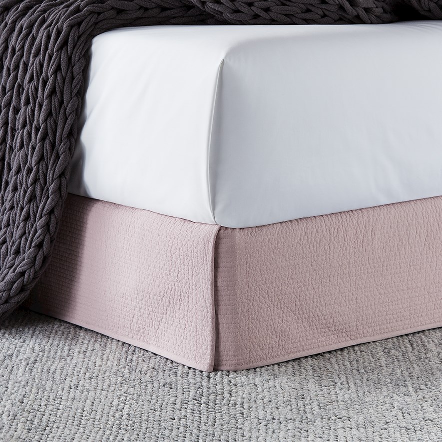 Stonewashed Cotton Violet Quilted Valance | Adairs