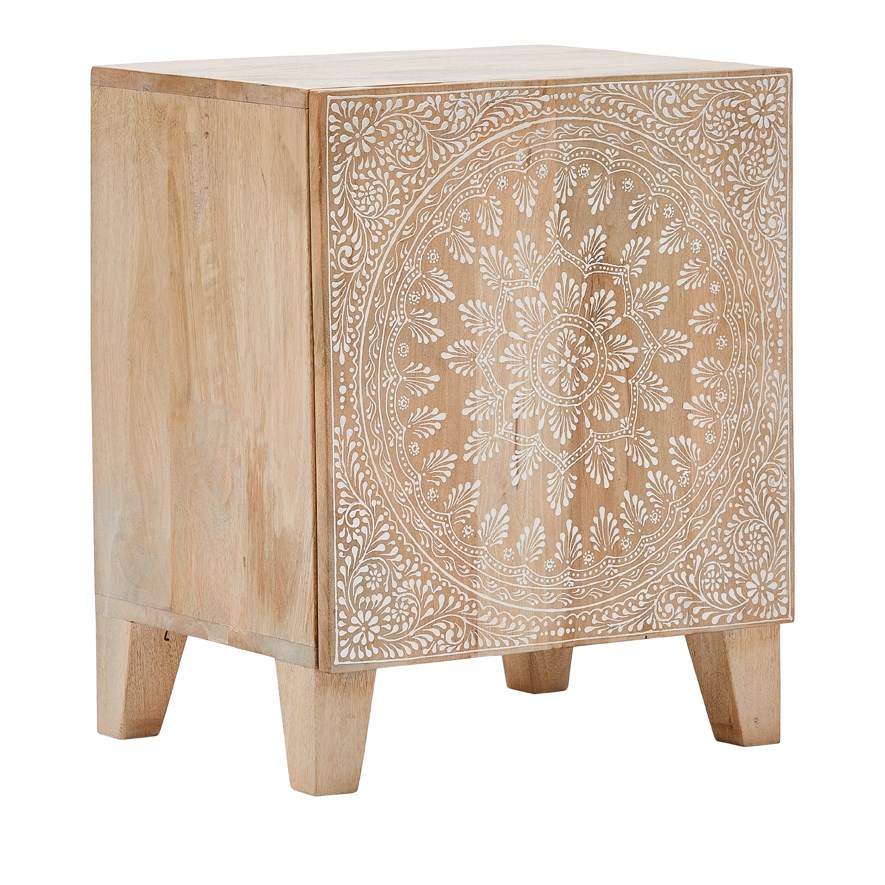 Sahana Natural Timber Bedside Table | Adairs