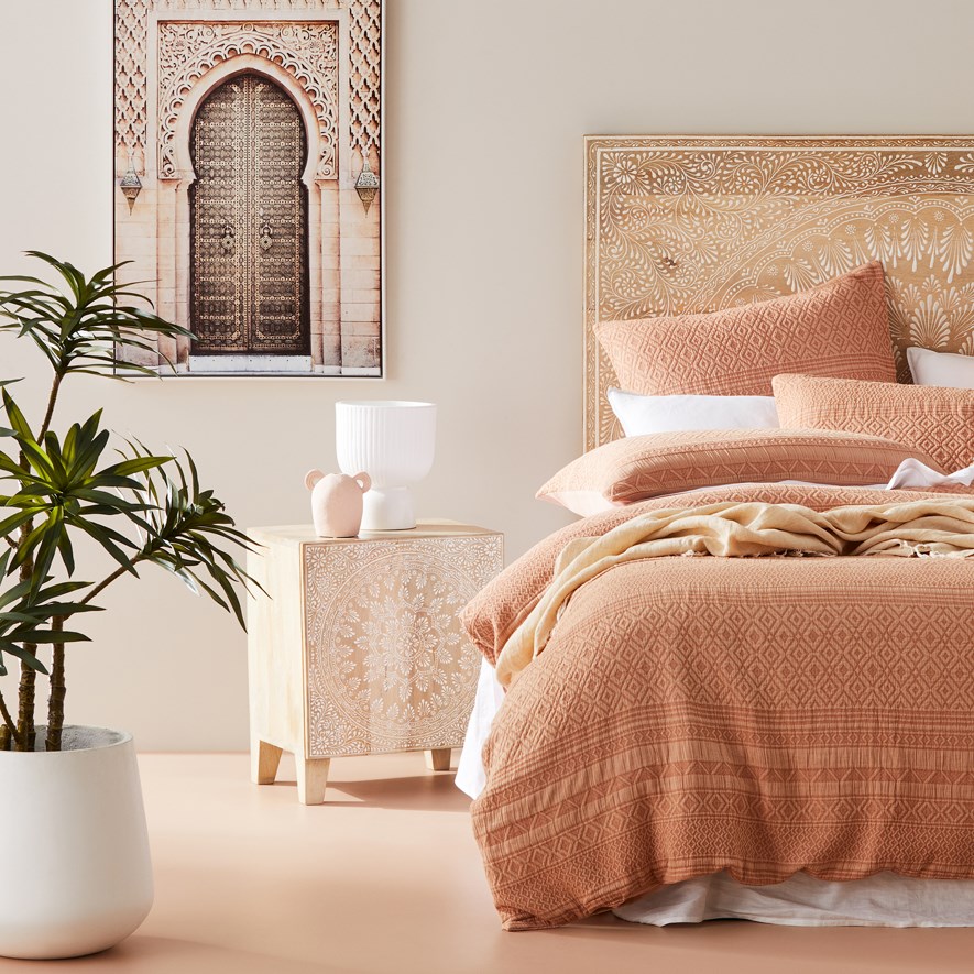 Sahana Natural Timber Bedside Table | Adairs