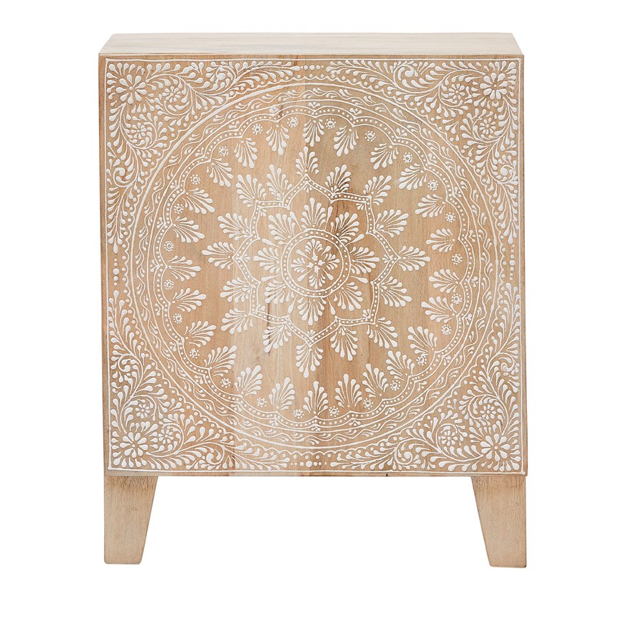 Sahana Natural Timber Bedside Table | Adairs