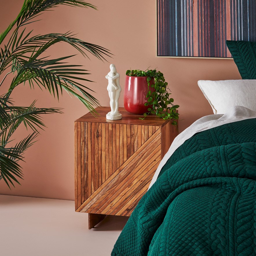 Home Republic - Axton Bedside Table Acacia Natural | Adairs