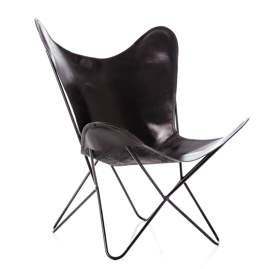 Coachella Leather Chair Black | Adairs