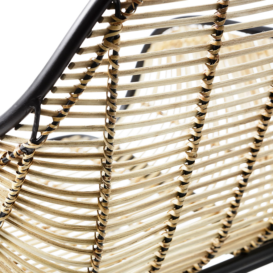 Cebu Rattan Bucket Chair Natural & Black | Adairs