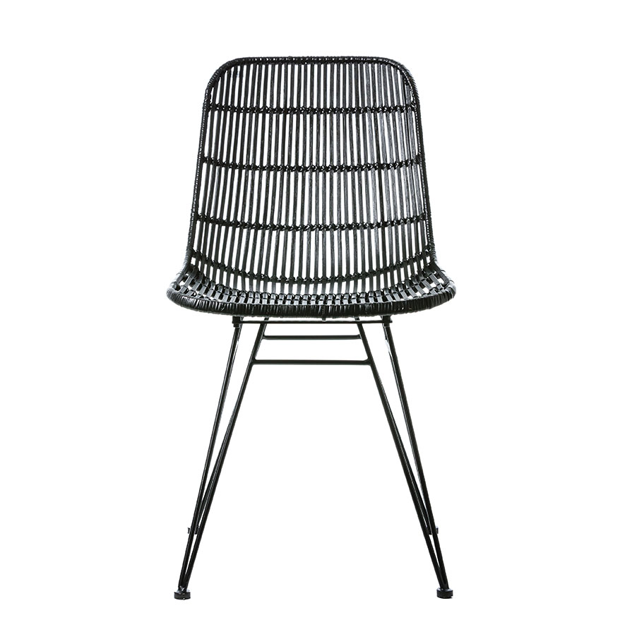 Home Republic - Cebu Rattan Dining Chair Black | Adairs