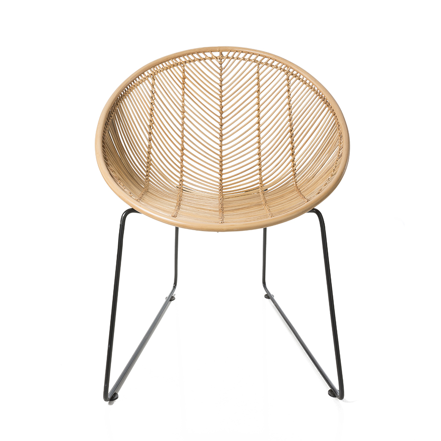 Home Republic - Cebu Rattan Oval Chair Natural | Adairs