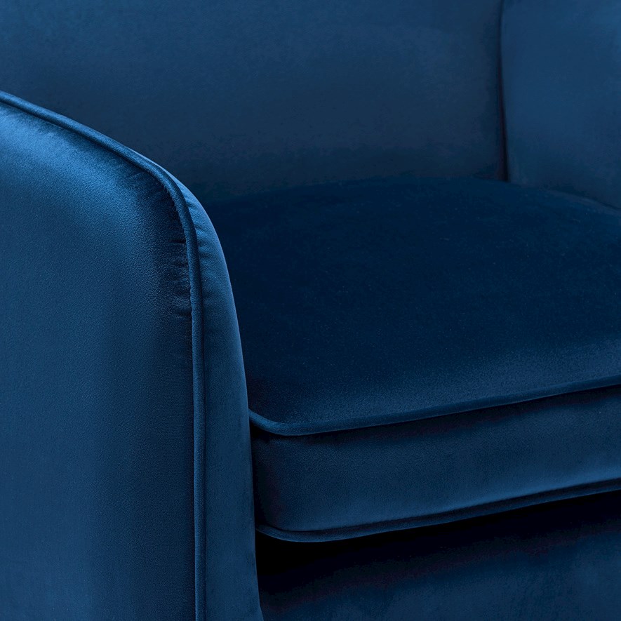 Portland Indigo Velvet Chair | Adairs